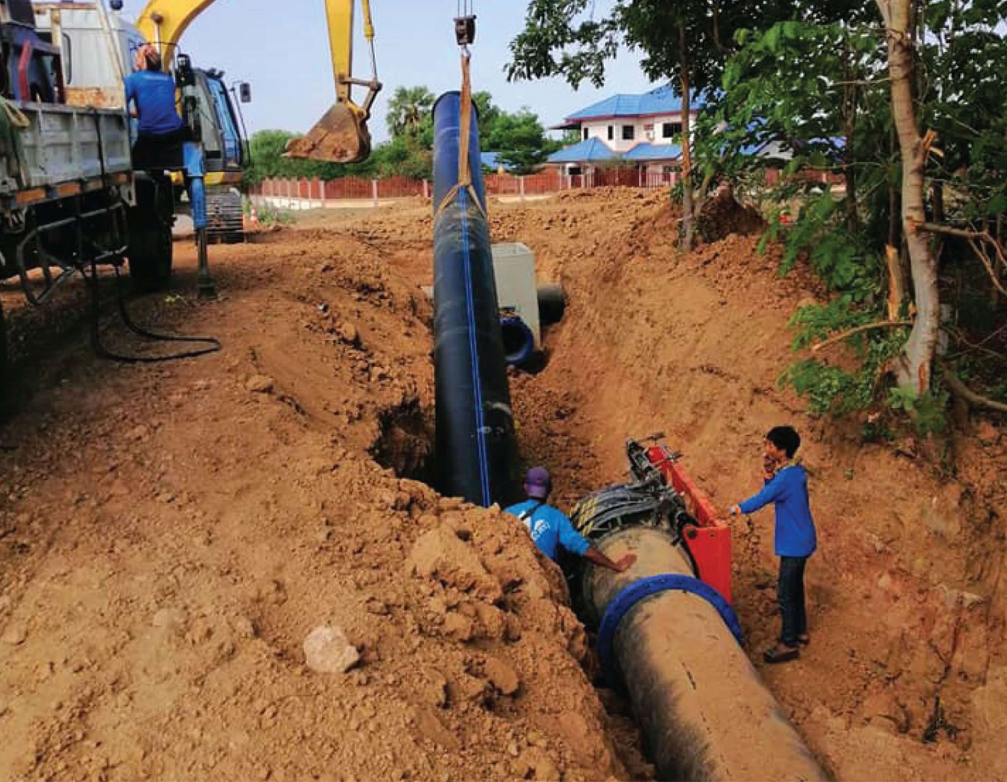 HDPE pipe laying work to help drought, Buriram Province - Thai-Asia P.E ...