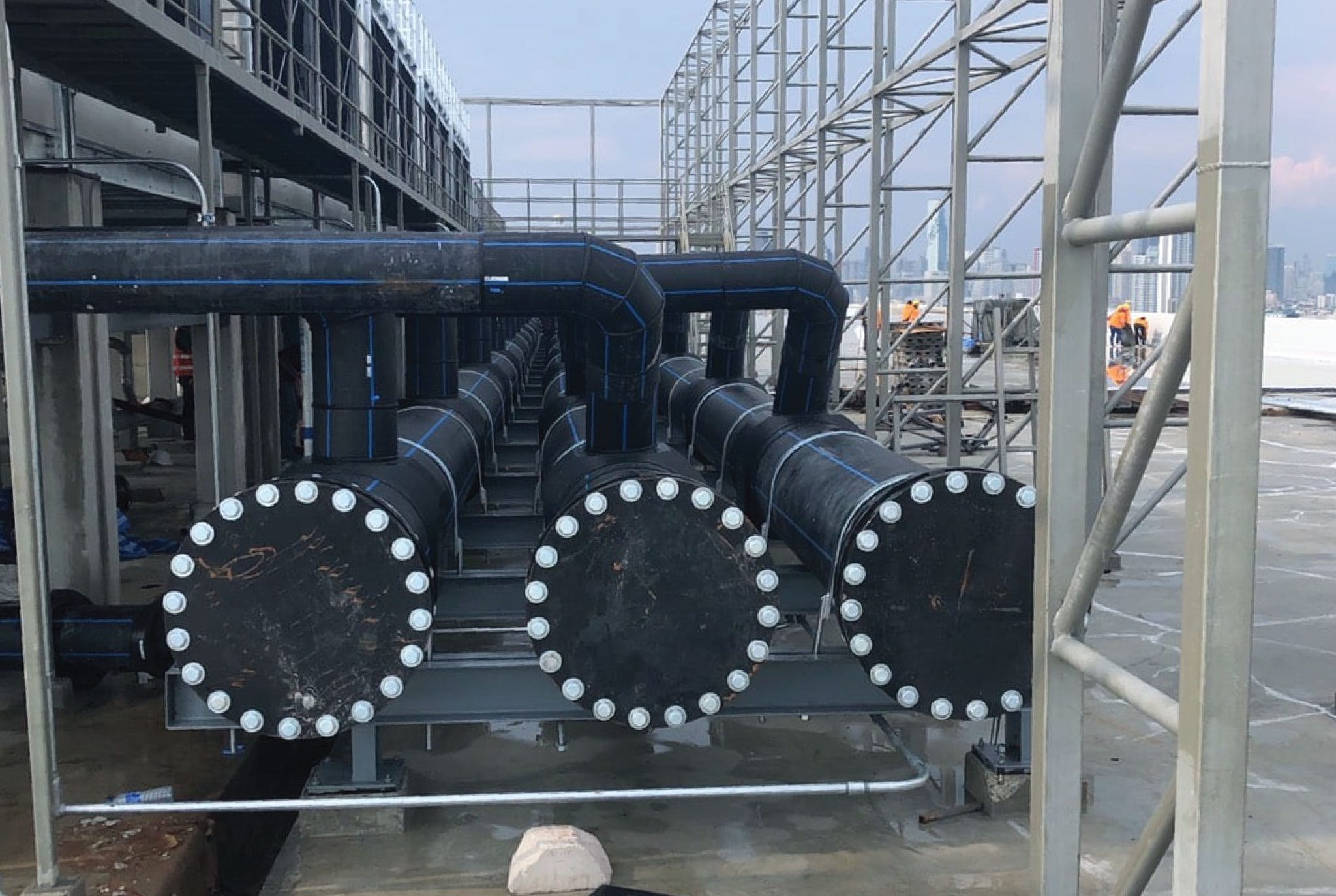 ระบบท่อ HDPE งาน Cooling - Thai-Asia P.E. Pipe Co., Ltd.