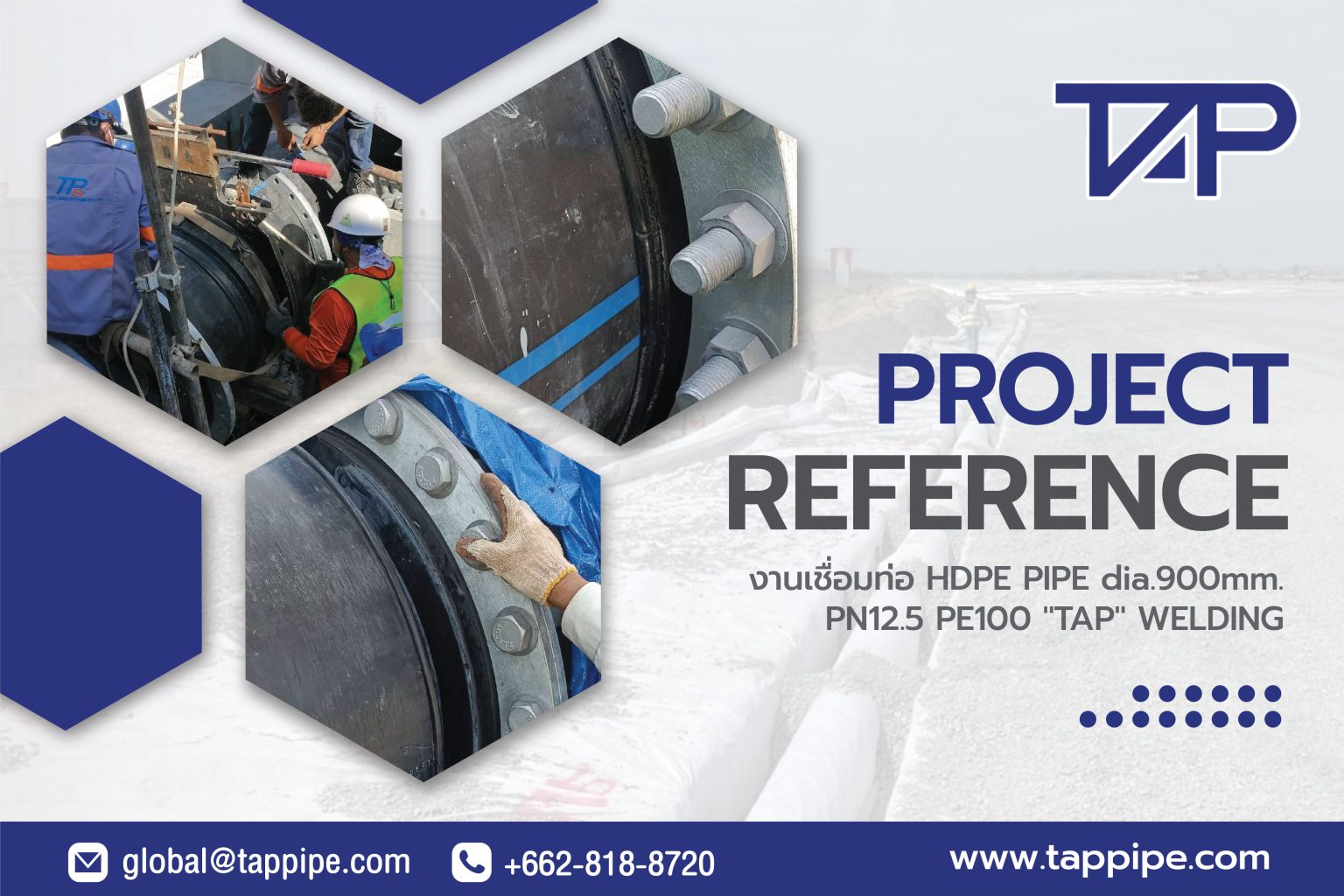 HDPE PIPE "TAP" WELDING BY TPS TEAM - Thai-Asia P.E. Pipe Co., Ltd.