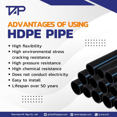 Advantages of using HDPE pipes - Thai-Asia P.E. Pipe Co., Ltd.