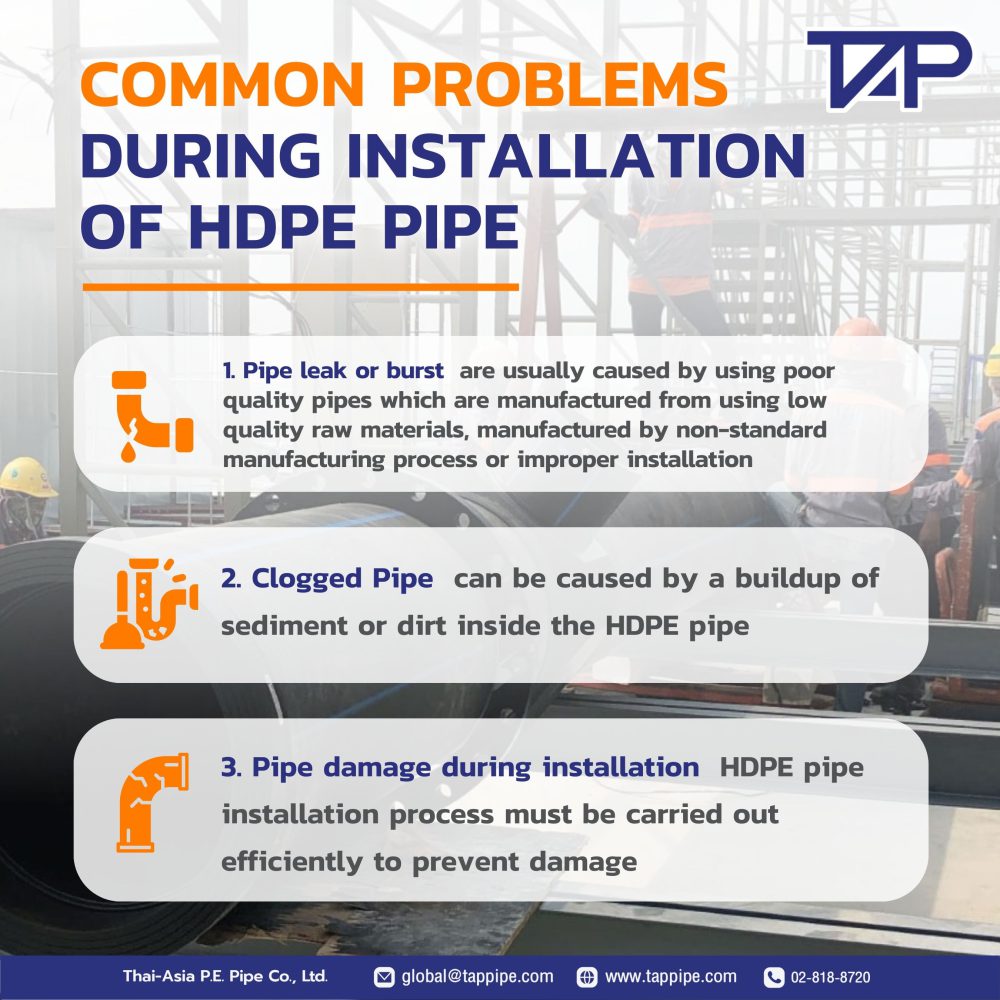 Common problems during installation of HDPE pipe - Thai-Asia P.E. Pipe ...